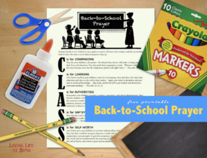 Back-to-School Prayer Guide - Loving Life at Home