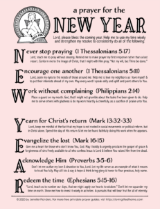 A Prayer for the New Year (Free Printable) - Loving Life at Home