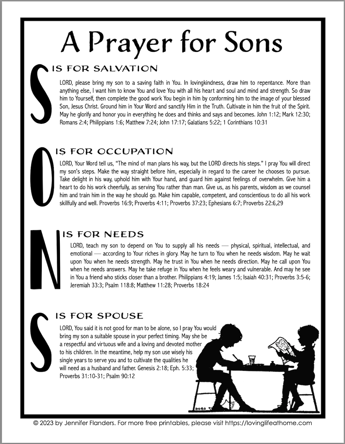 A Prayer for My Sons - Loving Life at Home