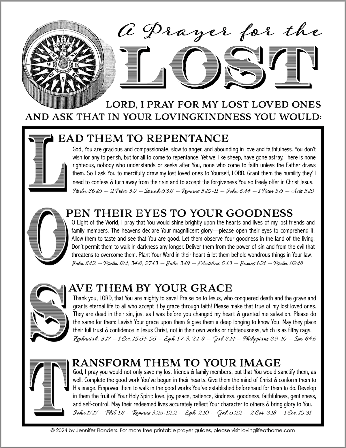 A Prayer For The Lost Loving Life At Home