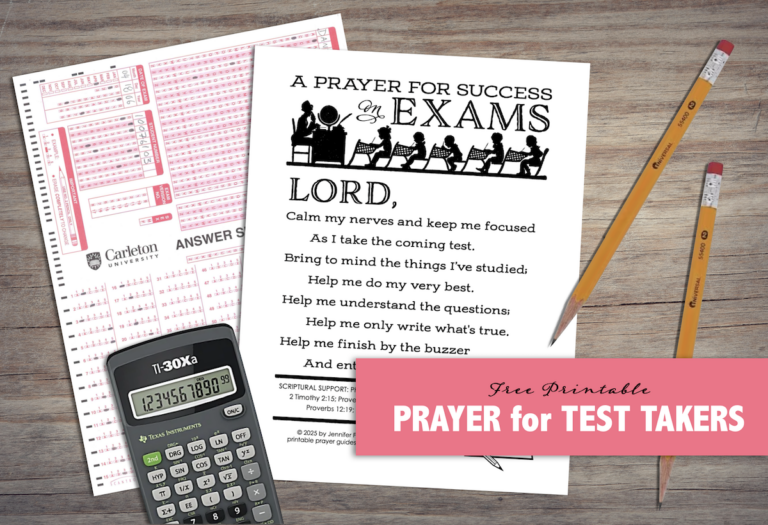 A Prayer for Test Takers - Loving Life at Home
