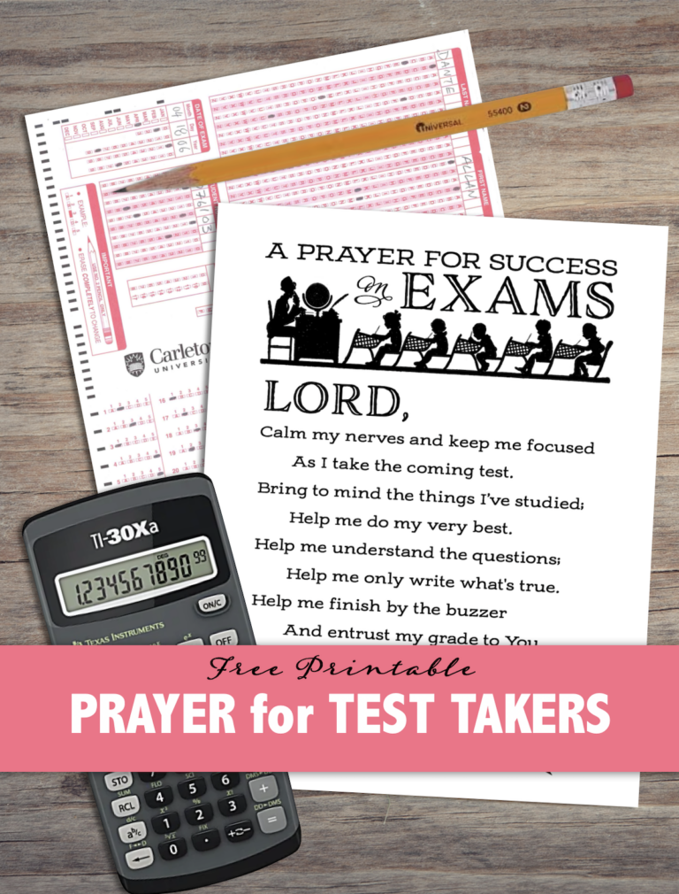 A Prayer for Test Takers - Loving Life at Home