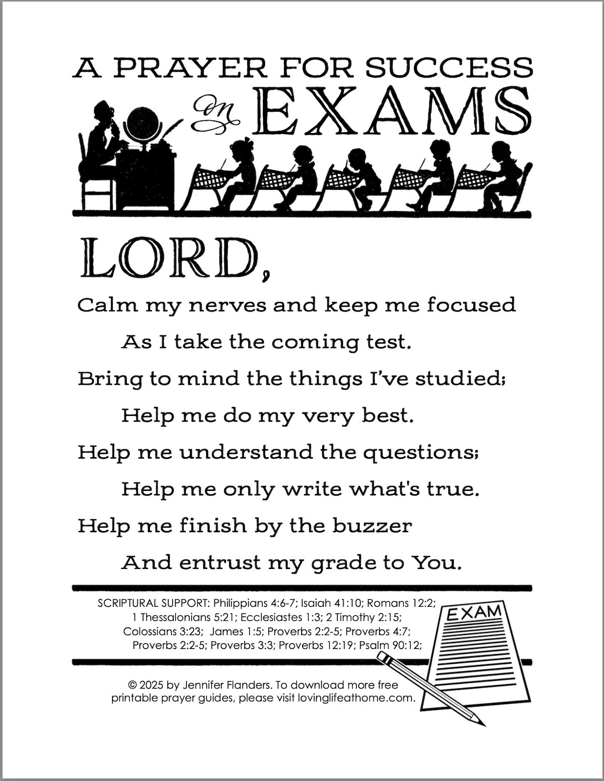 A Prayer for Test Takers - Loving Life at Home