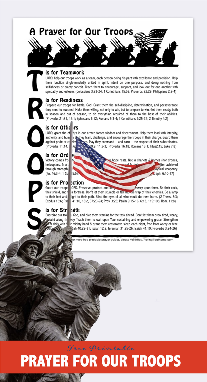 Praying for Our Troops - Loving Life at Home
